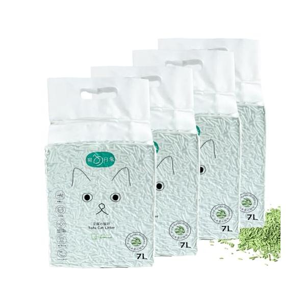 猫砂 おから/4袋/TFMS・FlavorName:緑茶Size:4袋・しっかり固まるおからの猫砂はエンドウ豆の繊維とコーンスターチから作られています。 細めの猫砂は吸収力がより高く崩れにくく、おしっこの部分だけがしっかりと固まりトイレの床...