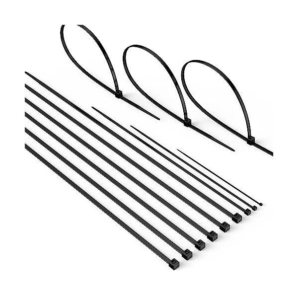 結束バンド黒/100/150/200/300mm (200本入)/-・Size:100/150/200/300mm (200本入)Color:黒・アップグレードのナイロン素材Highwings 結束バンドは強力で改良されたナイロン66製で、...