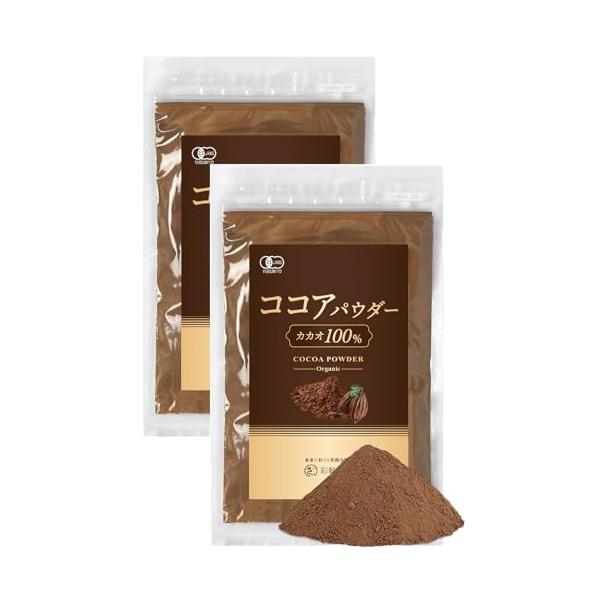 -/2個セット/-・Size:2個セット・?有機ココアパウダー100%有機栽培されたカカオ豆100％で作られているオーガニックココアパウダーで、香料、砂糖など一切の添加物を使用しておらず、ペルー産のカカオ豆本来の風味やコクをしっかりと感じる...