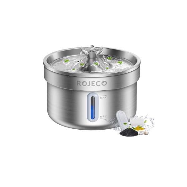 ステンレス製/-/SSPF-B11・PatternName:2L-給水器・猫 水飲み器 三層フィルターで水いつも純粋 ：自然の湧き水のように流れるので、猫や犬が興味を持って水を飲んでくれます。フィルターユニットはヤシ殻活性炭の層を高密度マイ...