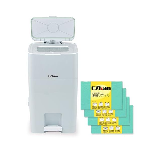 i. EZkan本体（モダングレー）+取替ロール3個付モダングレー/EZkan+リフィル3個付/B6393・Style:i. EZkan本体（モダングレー）+取替ロール3個付・幅広の投入口で紙おむつだけでなくペットシーツや介護用シーツもラク...
