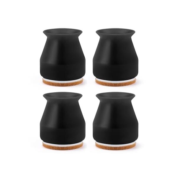 ブラック Sサイズ/-/-・Color:ブラック Sサイズ・床や家具を保護：椅子を引く際のキズや騒音、振動をしっかり防ぐ椅子足キャップです。底面には防音性・耐摩耗性に優れたフェルト素材を採用しており、フローリングを傷つける心配がありません・...