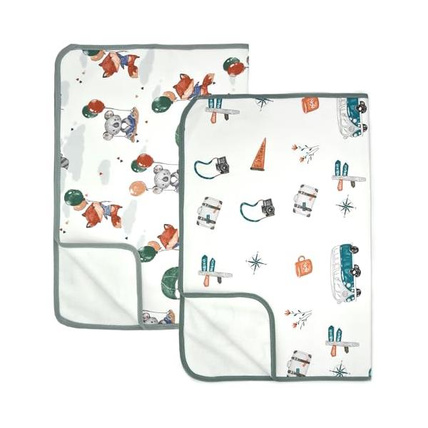 コアラ＋車/70X90cm/LY23・Color:コアラ＋車Size:70X90cm・?素材：綿100%+竹の繊維。デザイン可愛い大人気の可愛い柄で2枚組登場毎日使うオムツ替えシートだからデザインにはこだわりたいですね。毎日使用するおむつ替...