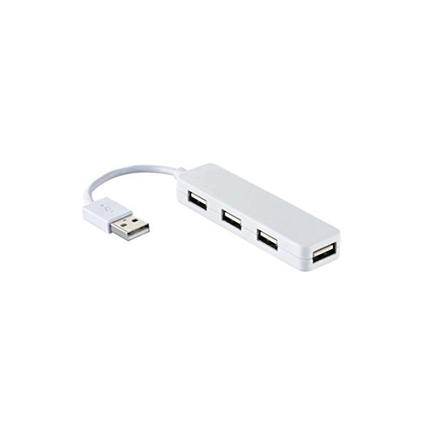 ホワイト/4ポート/U2H-SN4NBWH・Color:ホワイト・パッケージ個数:1・インターフェイス:USB2.0・コネクタ形状:パソコン側:USB Ax1/USBハブ側:USB Ax4・電源方式:バスパワー・USBケーブル長:約7cm(...