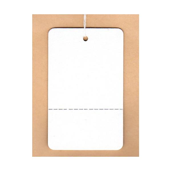 ホワイト/37×60mm/-・パッケージ個数:500・1袋：500枚・サイズ：37×60mm・紙：アイボリー#350（厚さ/0.45mm・色/白）・穴：直径2.5mm　ミシン目：下から20mm・糸：白綿糸（結び下約105mm）