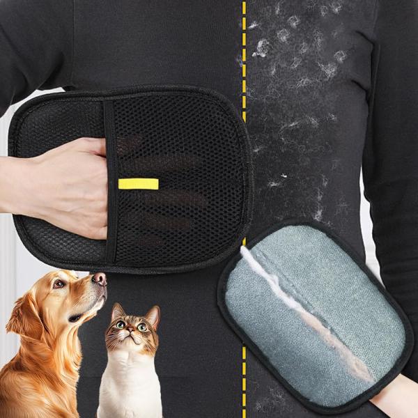タイプ1ブラック/-/-・Style:タイプ1・ぬくもりタッチで毛をキャッチ ペット用静電毛取りグローブは、手にはめてなでるだけで、ワンちゃんやネコちゃんの抜け毛をしっかりキャッチ。静電気の力で細かな毛やフケまでしっかり吸着・お洋服もお布団...