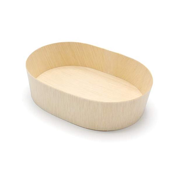 茶色/M/FLR06B・パッケージ個数:1・品名：楕円 DAEN・材質：木製容器・サイズ：M・スペック：120 x 170 x 45mm・入数：25個