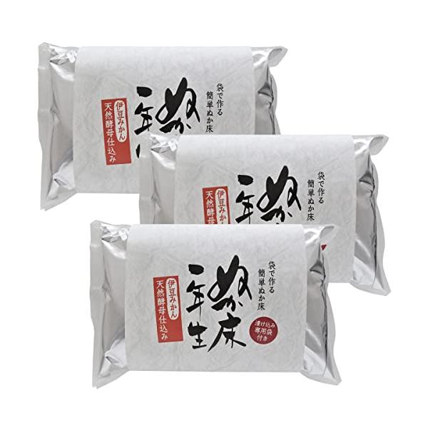 -/1個 (x 3)/-・パッケージ個数:3・専用ジッパー付袋3枚 混合ぬか300ｇ×3袋 天然酵母50ｇ×3袋。・混合ぬかにはいりぬか・自然塩・微粉末の昆布・しいたけ・唐辛子がバランス良く合されています。(br)原産国 日本製
