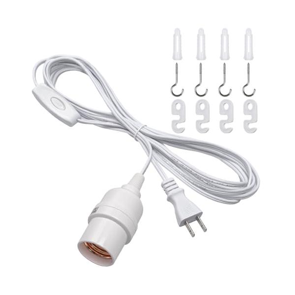 ホワイト/1個入/-・Color:ホワイトSize:1個入・コンセントに差し込んで使用する４mコード付きソケットです。４ｍの長さは様々な場所で使用できます。・口金：E26 使用可能電球：100Wまで 定格電圧：0-250V カラー：ホワイト...