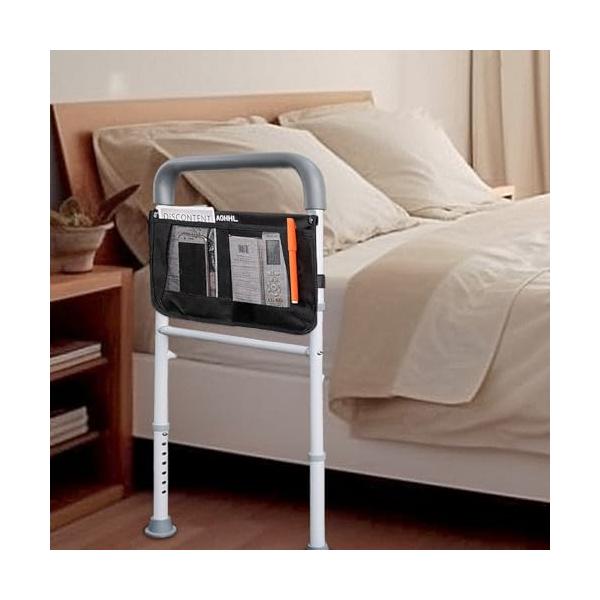 モダングレーのハンドル/大/016・Color:グレーのハンドル・より強力：AOHHLポータブルベッドレールはより大きく長いシャーシを備えており、マットレスとボックススプリングの間の摩擦が増加します。 安全ベルトはベッドの反対側に結び付けら...