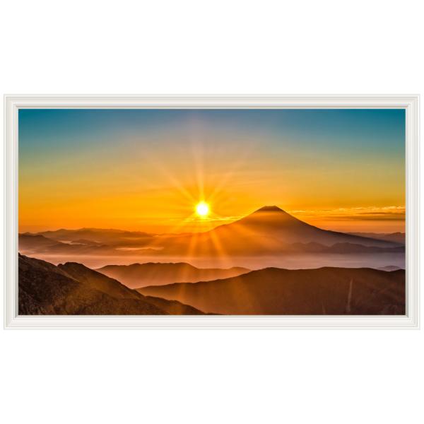 日本製・MU3のアクセント壁紙「富士山」。あなただけの特別なお部屋のインテリアに。つやのない布地タイプの特殊シートは自然の風合いがあり、シワが入りにくく光が反射しない繊維素材ですので、お部屋によく馴染みます。■サイズ：W1060×H600m...