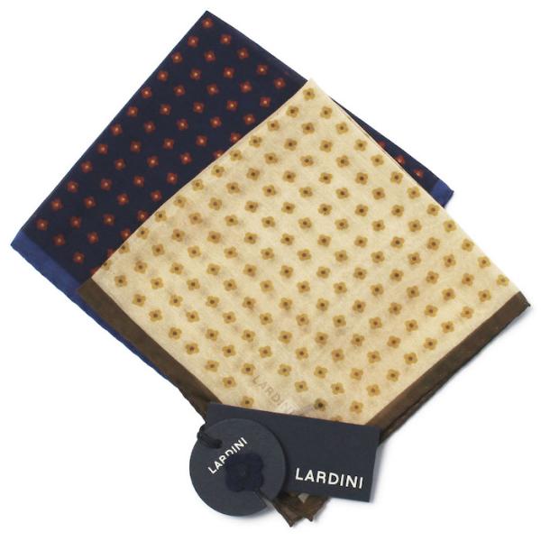 国内正規品 / ラルディーニ / LARDINI / ポケット チーフ / コットンシルク【PO12/EP60130】