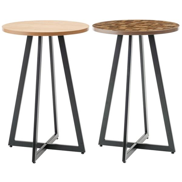 木目調デザインとスチールでスタイリッシュな印象に温かみのある木目調の天板と、圧迫感を与えにくいスチールの脚部を組み合わせたハイテーブルシンプルなデザインながら目を引く、木目調の天板は空間の雰囲気を高めるアクセントに利便性のある高さのため、ス...