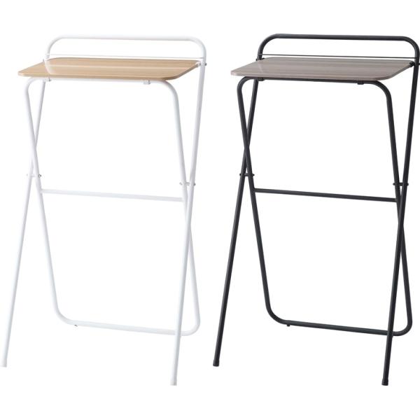 空間に合わせやすい、省スペースのスマートフォルムシャープなスチールフレームと木目調天板を組み合わせた、スタイリッシュなフォールディングハイデスクちょっとしたワークスペースやスタンディングデスクとしても活躍折りたたむことで、厚さ約6cmとスリ...