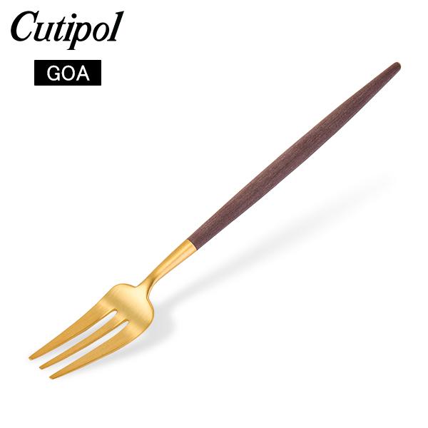 クチポール【Cutipol】GOA （ゴア） ペストリーフォーク Pastry fork■カラーブラウン×ゴールド■サイズ長さ約17cm■素材ステンレス、レジン（合成樹脂）