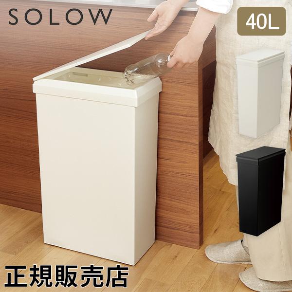 SOLOW ダストボックス ゴミ箱 ゴミ箱 45Lゴミ袋対応 おしゃれ ごみ箱 ふた付き 通路 キッチン 分別 スリム シンプル 抗菌 防汚 隙間収納 隙間で使える キッチン 分別