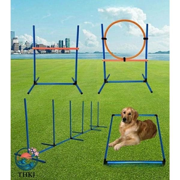 素材：PVC商品説明：犬のアジリティトレーニングセットの素材は、高品質のプラスチックで作られており、安全で丈夫で耐久性があり、環境にも配慮された材料です。ペットが安全に使用できる無毒で安全な材料です。また、犬のアジリティトレーニングセットは...