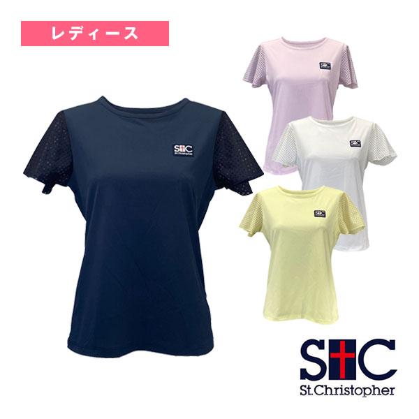 セントクリストファー テニスウェア（レディース）  See-through sleevesシャツ レディース STC-BFW2071「テニス・ソフトテニス（軟式テニス）・バドミントン・卓球・ランニング専門店」