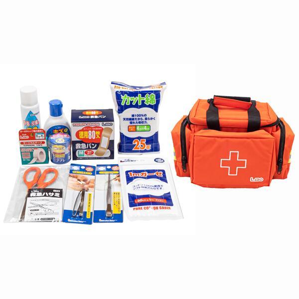 エルモ救急バッグ　Lサイズ（内容量30L）12個セット販売  災害時に便利な救急セットオックスフォード生地（線の平織）に樹脂コーティングを施した救急バッグ。軽くて撥水・防塵性があり　衝撃から中身を守る保護パッドが入っているので丈夫です。●商...