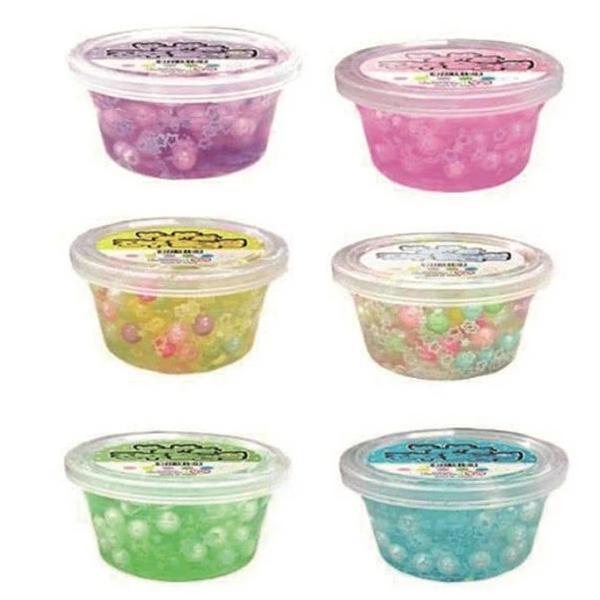 おもちゃ 景品 韓国スライム 48個セット販売癖になる触感　パールカラー　おもちゃ 子供会 お祭り くじ引き 縁日 お子様ランチ■規格 本体　直径6.8×高さ3　（単位：センチ） ■カラー／バリエーション　6種類 ■対象年齢　6歳以上