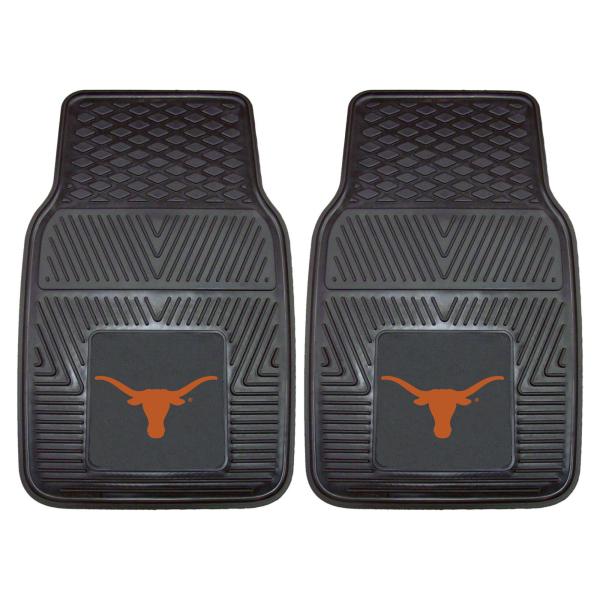 商品名: FANMATS 8751 Texas Longhorns 高耐久ビニールカーマット2枚セット 前列フロアマット 全天候保護 ユニバーサルフィット 深いリザーバーデザイン FANMATS 8751 Texas Longhorns 2...