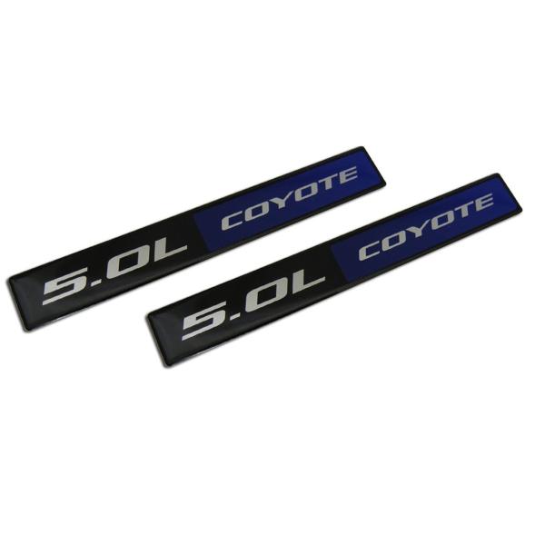 商品名: 2 x (pair/set) Blue Black 5.0L Coyote Ford Mustang GT Coyote Engine Emblem Badge V8 09 10 11 12 2009 2010 2011 2012...