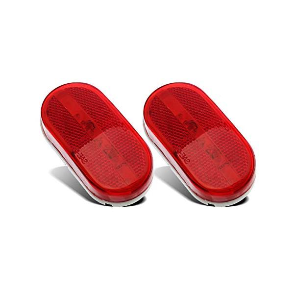 商品名:  Partsam 2Pcs Red 4 Inch Oblong Led Clearance and Side Marker lights Lamps with Reflex Lens [DOT Certified] RV Camp...