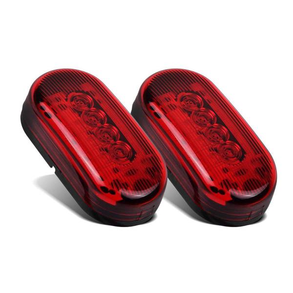 商品名: Partsam 2Pcs 4Inch Rectangular Led Side Marker Clearance Lights Red 10 Diodes RV Trailer Truck Camper Waterproof Su...
