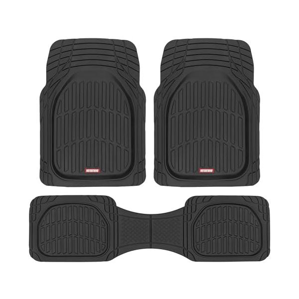 商品名: Motor Trend FlexTough 輪郭ライナー ? 深皿 丈夫 ゴムフロアマット 車・SUV・トラック・バン用 ? ブラック。 ブラック MT-923-BK_NMM Motor Trend - MT-923-BK 923...