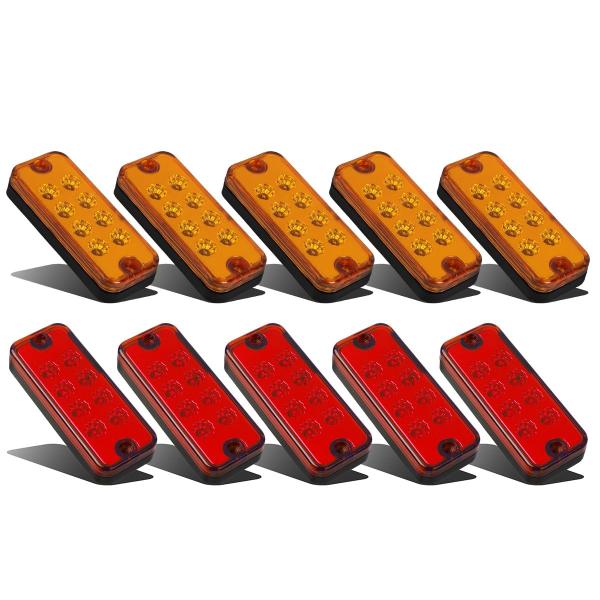 商品名:  Partsam 10pcs 4x2 Led Side Marker Lamps Clearance Lights Indicators for Truck Trailer Lorry RV Camper Motorhome, S...