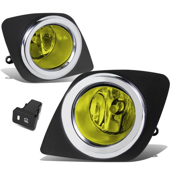 商品名:  Auto Dynasty Pair of Amber Lens Bumper Driving Fog Lights w/Bezel+Switch Compatible with Toyota RAV4 09 10 11 12ブラ...