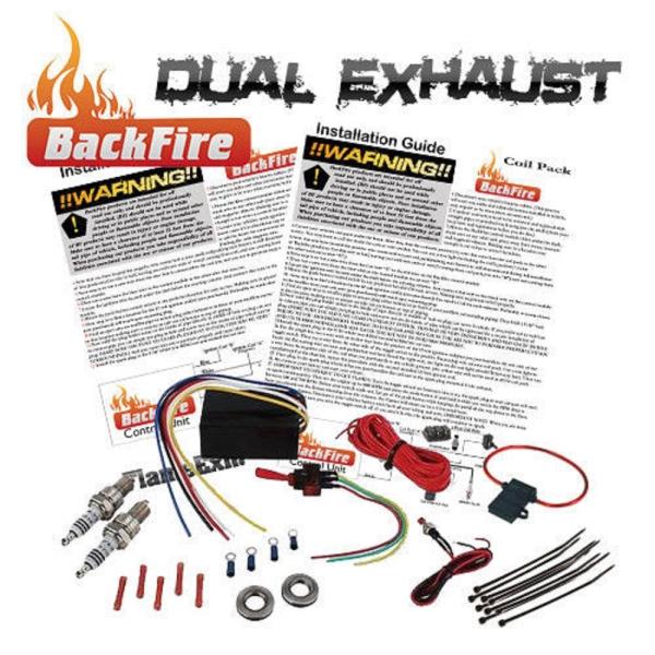 商品名:  New BackFire Dual Universal Automotive Exhaust Flame Thrower Fire Throwing Kit Mufflerブランド: BACKFIRE高さ: 24.9cm横幅: ...