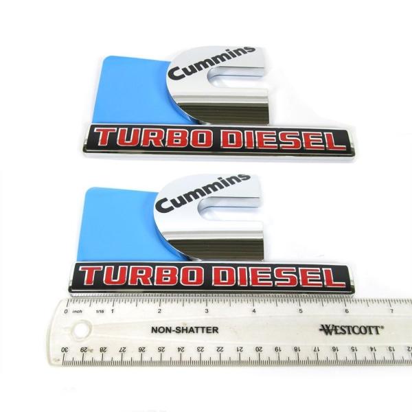 商品名:  Yoaoo 2Pack OEM Chrome Cummins Turbo Emblem Badges Compatible with 2500 3500 Emblem Glossy 6.2" by 3.4" inchesブランド...