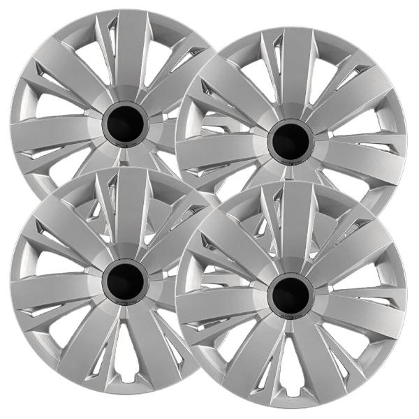 商品名: Hubcaps.com ? プレミアム品質 シルバー ハブキャップ/ホイールカバー 2011-2018 フォルクスワーゲン ジェッタ 16インチホイール 高耐久構造 (4個セット) Hubcaps.com - Premium Qu...