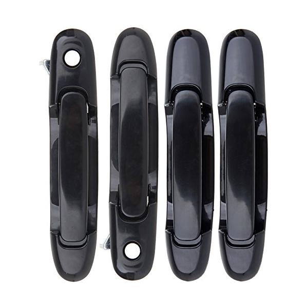 商品名: ECCPP ドアハンドル 4個 1998-2003 トヨタ シエナ用 ブラック エクステリア 左 フロント リア ECCPP 4Pcs Door Handle for 1998-2003 Sienna Black Exterior...