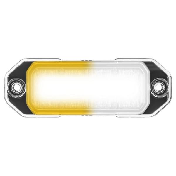 商品名: SpeedTech Lights Z4 12W LED ストロボライト パトカー 建設トラック サービス車両 プラウ 緊急車両用 表面実装グリル 点滅ハザードビーコンライト アンバー/クリア (イエロー/ホワイト) SpeedTe...