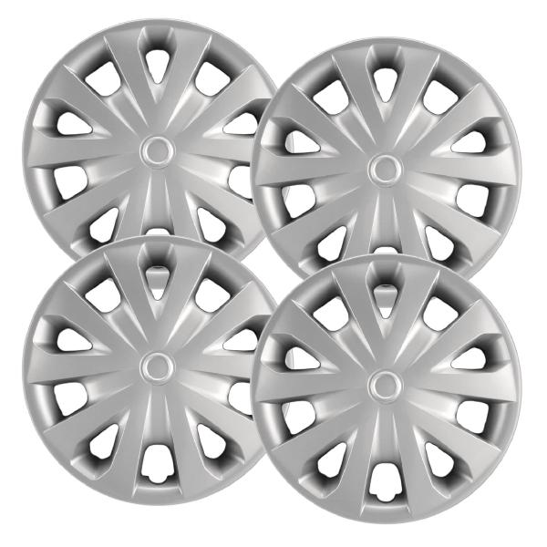 商品名: Hubcaps.com - プレミアム品質 15インチ シルバーハブキャップ/ホイールカバー 2012-2019 Nissan Versa対応 高耐久構造 (4個セット) Hubcaps.com - Premium Quality...