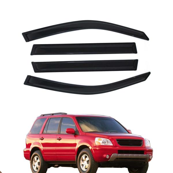 商品名: Gldifa Wind Deflector Fit 2003-2008 Pilot Smoke Sun/Rain Guard Window Visors Gldifa Wind Deflector Compatible with ...