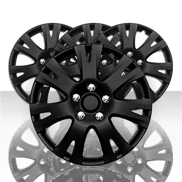 商品名: Auto Reflections 4個セット 16インチ 7分割スポークホイールカバー マツダ 6 2009-2013用 - グロスブラック Auto Reflections Set of 4 16" 7 Split Spoke ...