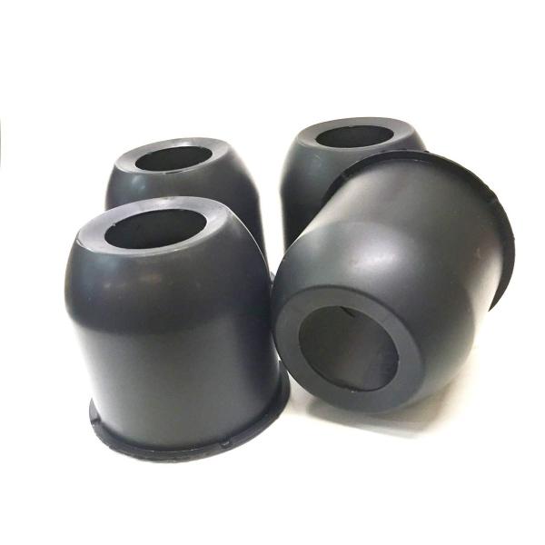 商品名: Autmotive Authority(トレーラーホイールハブセンターキャップ4個 - トラベルトレーラー、キャンピングカー、RV用 - オープンエンドでグリースアクセスが簡単。 4.25" ブラック BHC 4 Trailer ...