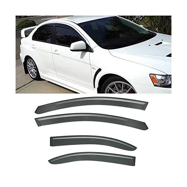 商品名: Laprive Auto 4ピース 08-17 Lancer/Evo 10/X セダン サンレインガード ベントシェード ウィンドウバイザー Laprive Auto 4pcs for 08-17 Lancer/Evo 10/X ...