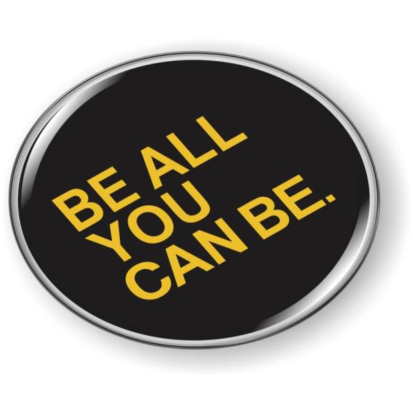 商品名:  [Officially Licensed Product] - Be All You Can Be - U.S. ARMY tagline 3D Domed CAR Emblem Badge Sticker Round Flex...