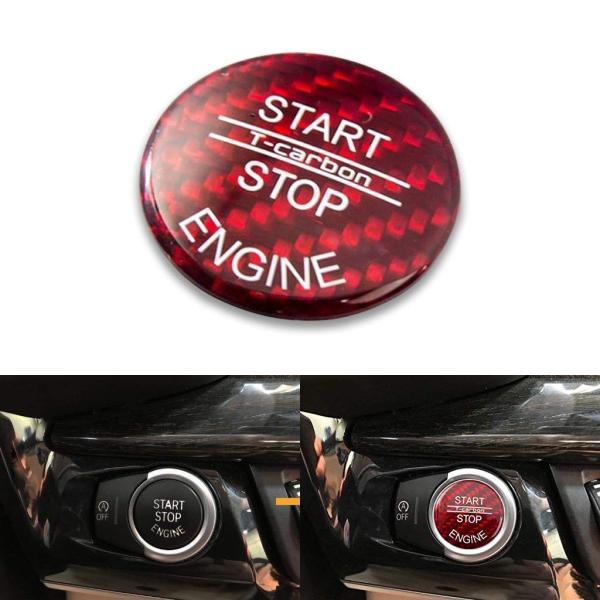 商品名: Xotic Tech Red Carbon Fiber Keyless Start Stop Button Trim Cover Cap for BMW 1 2 3 4 5 6 7 X3 X4 Xotic Tech Engine ...