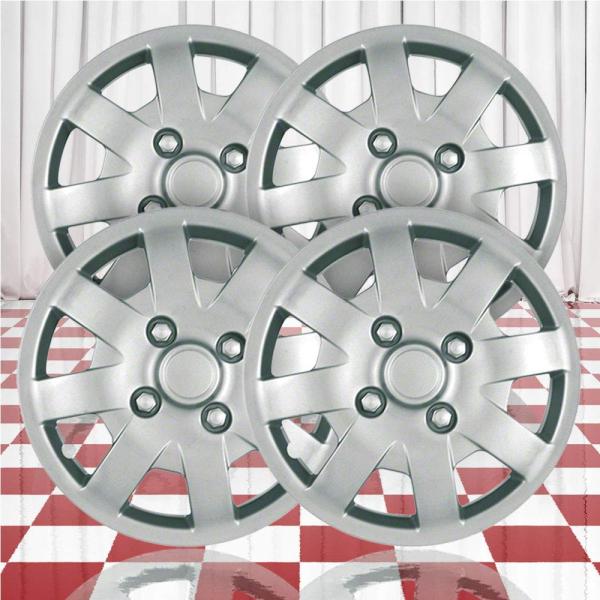 商品名:  Brighter Design Set of 4 14" Push-on Silver Hubcaps for Nissan Sentra 2000-2002ブランド: Brighter Design商品番号: 色: Silve...