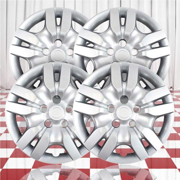 商品名:  Brighter Design Set of 4 16" Bolt-on Silver Hubcaps for Nissan Altima 2009-2012ブランド: Brighter Design商品番号: 色: Silve...