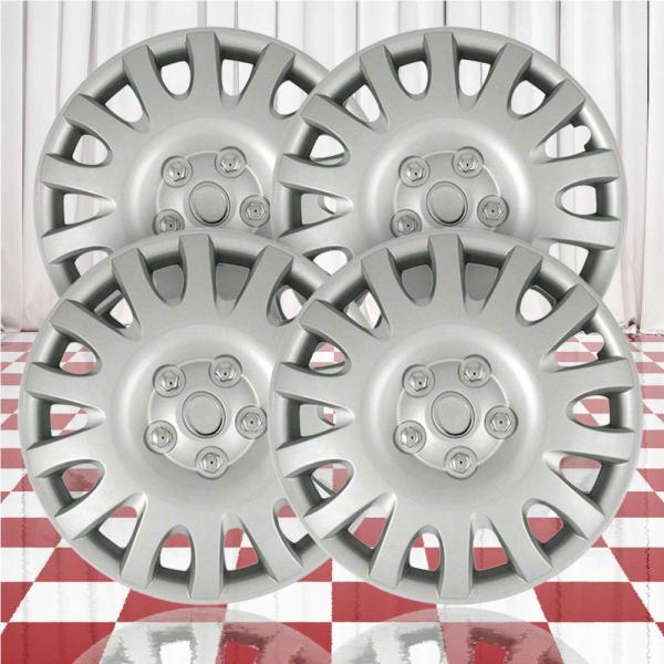 商品名:  Brighter Design Set of 4 16" Push-on Silver 14 Spoke Hubcaps for Toyota Camry 2002-06ブランド: Brighter Design商品番号: 色:...