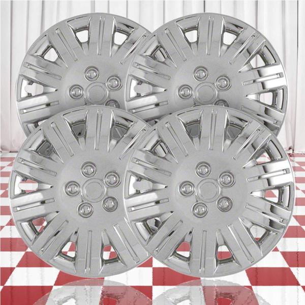商品名:  Brighter Design Set of 4 15" Push-on Silver Hubcaps for Chrysler Town &amp; Country 05-07ブランド: Brighter Design商品番号...