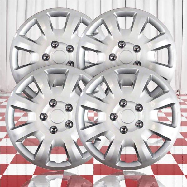 商品名:  Brighter Design Set of 4 16" Push-on Silver Hubcaps for Mitsubishi Galant 2006-09ブランド: Brighter Design商品番号: 色: Sil...