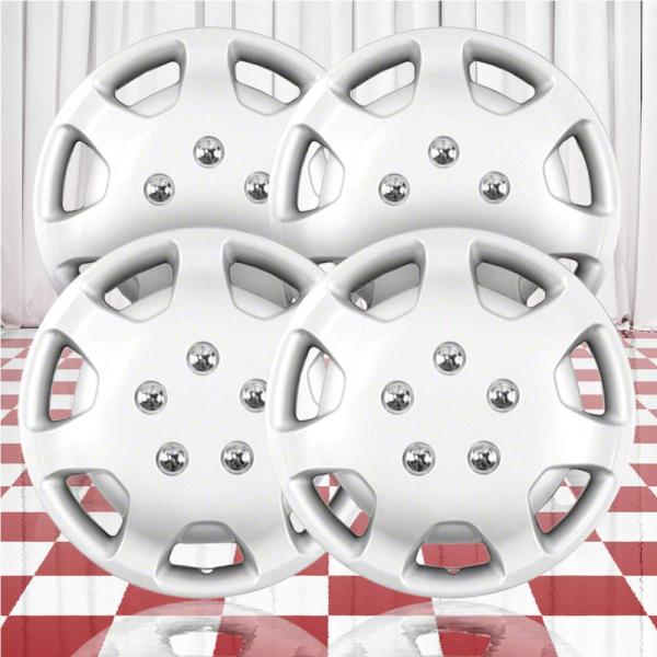 商品名: より明るいデザイン 4個セット 14インチ プッシュオン シルバー ハブキャップ トヨタ カムリ 1991-1994用 Brighter Design Set of 4 14" Push-on Silver Hubcaps for...