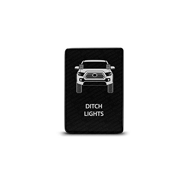 商品名: CH4x4 小型プッシュスイッチ トヨタ タコマ 第3世代 - 排水灯シンボル - アンバーLED CH4x4 Small Push Switch for Toyota Tacoma 3rd Gen 12V 3Amp - Ditc...